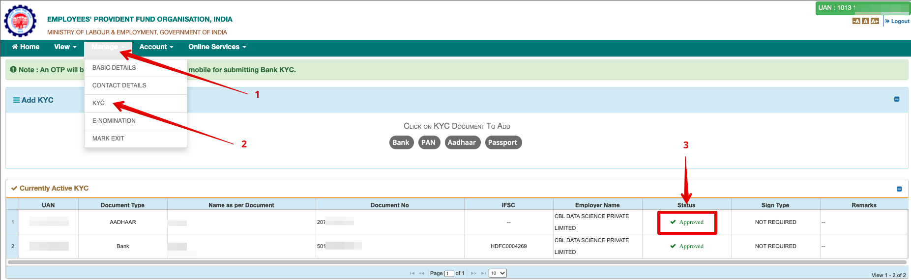 How to check your Aadhaar and UAN link status? – #BeTheFirst