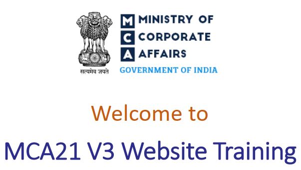 MCA21 V3 Website Training – #BeTheFirst